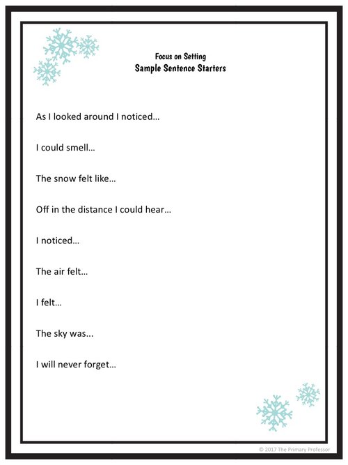 Descriptive Writing Lesson - A Winter Setting — TeachWriting.org