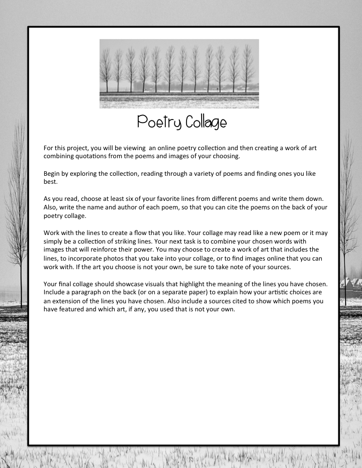 Poetry Collage: Poetry Meets Art — TeachWriting.org
