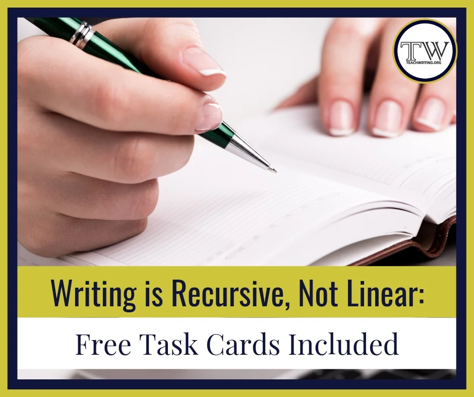 Writing is Recursive, Not Linear: Free Task Cards to Reflect Writing as ...