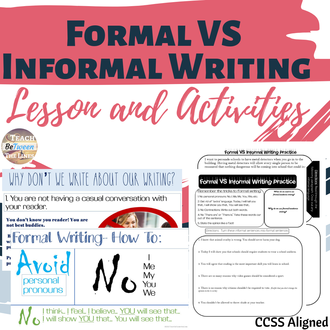 Formal Writing Lessons and Assessments - Teach Your Students the Art of ...