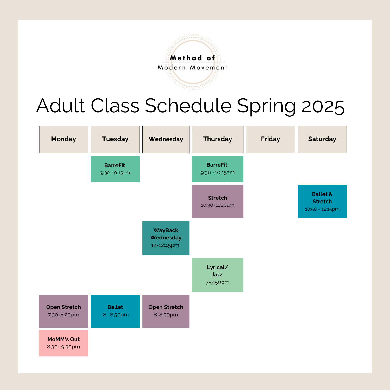 Dance Classes — Method of Modern Movement