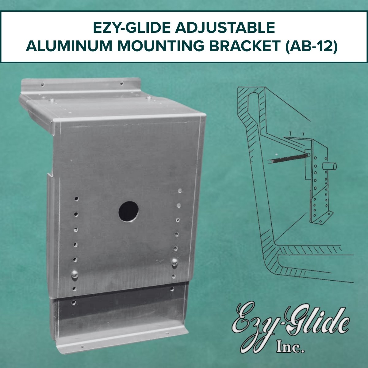 Ezy-Glide Adjustable Mounting Bracket (AB-12) for Ezy-Stik® systems ...