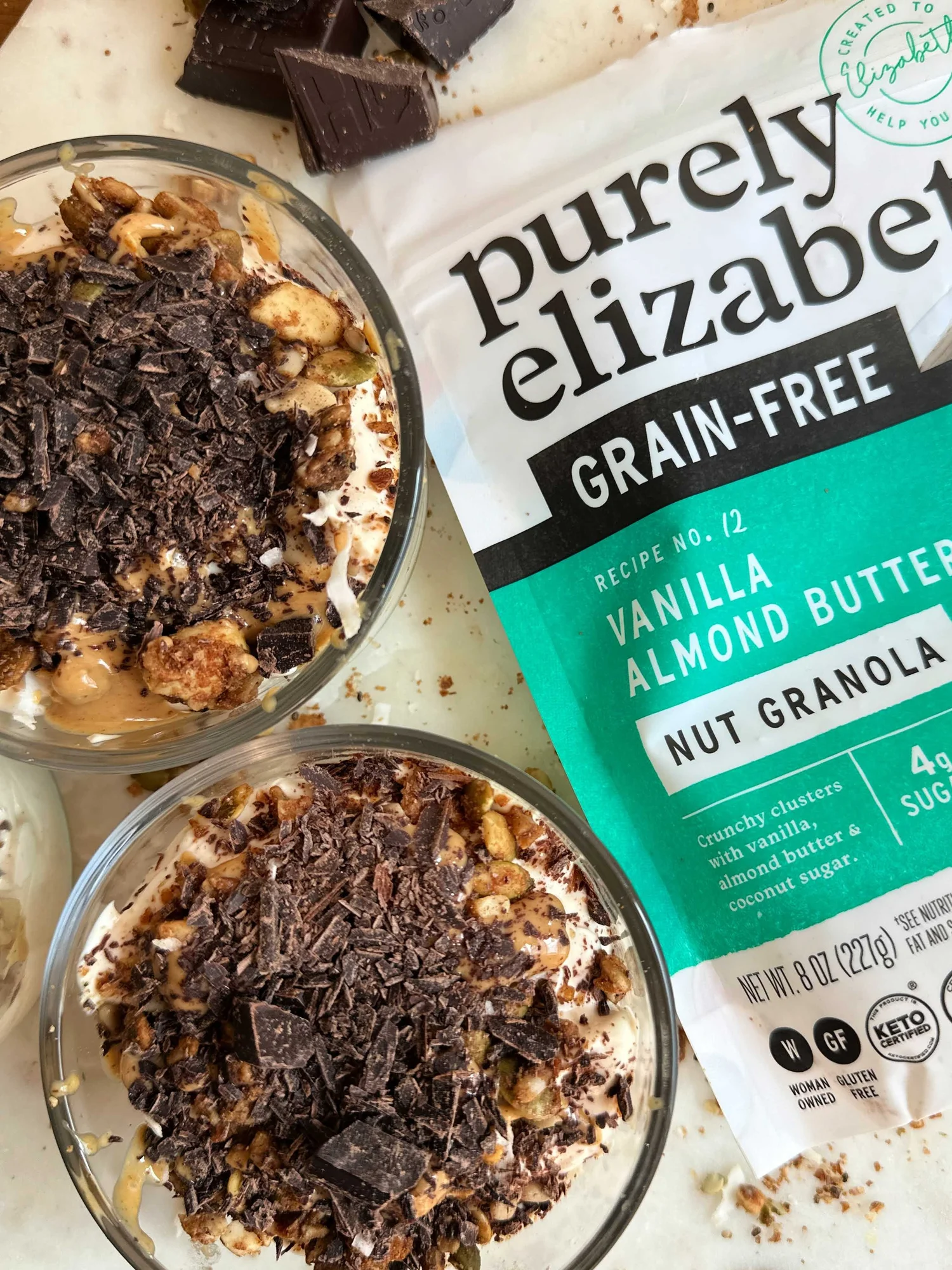 Dairy-Free Chunky Monkey Yogurt Parfaits (Low Carb & Grain-Free ...