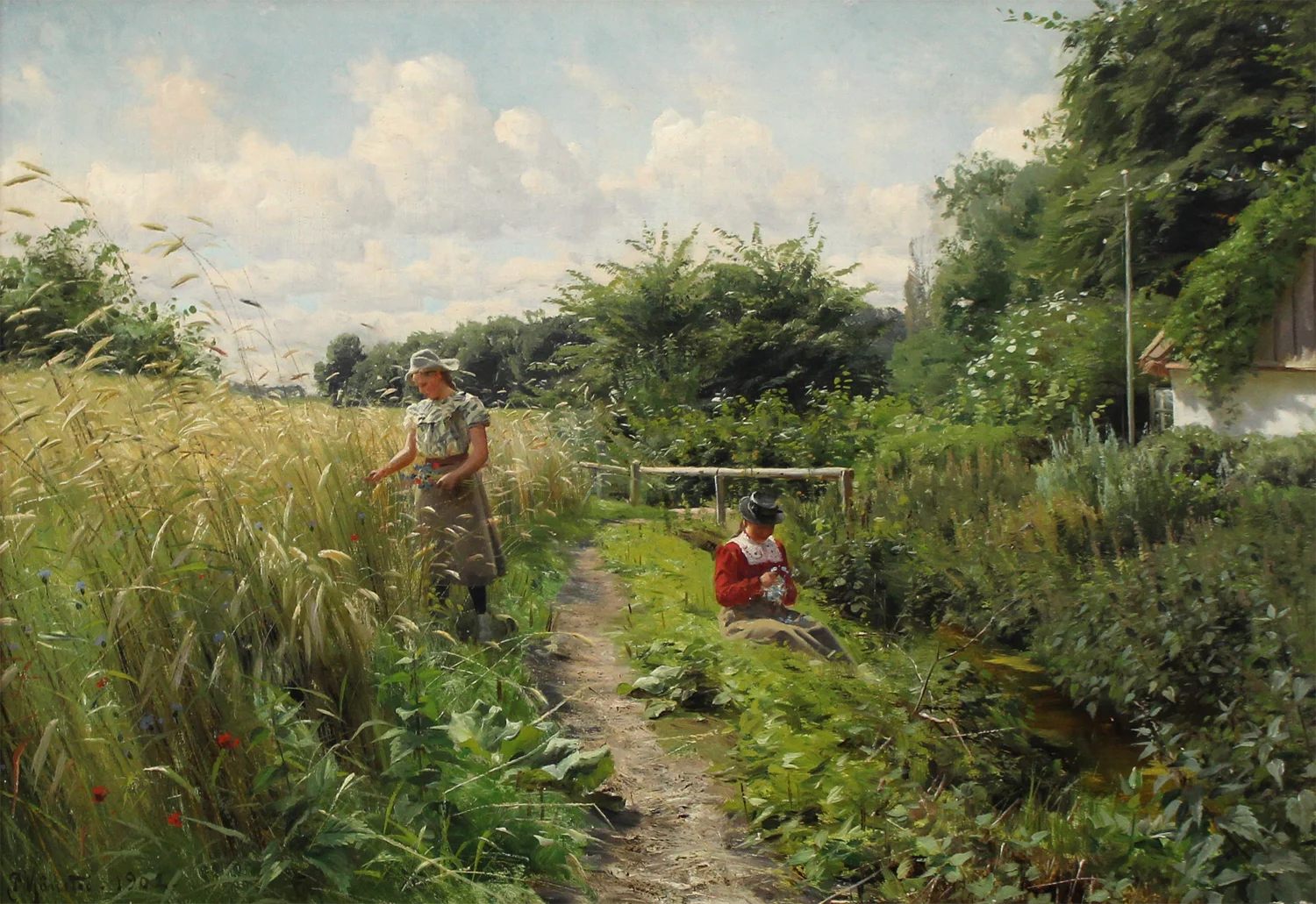 Peder Monsted | Picking Flowers | SOLD — Uno Langmann Limited | Fine ...