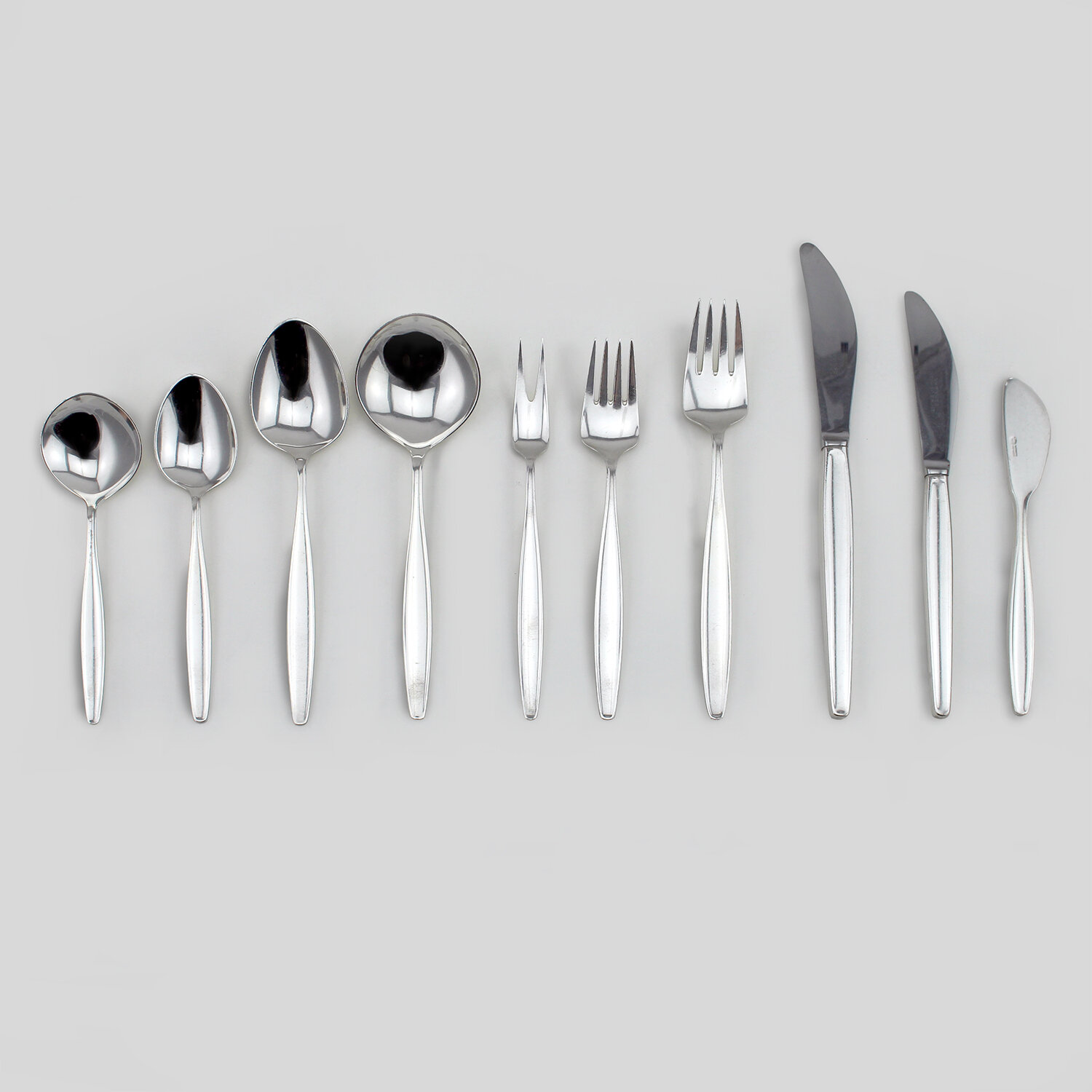 Georg Jensen | 133 Piece Cypress Pattern Sterling Flatware | Available ...