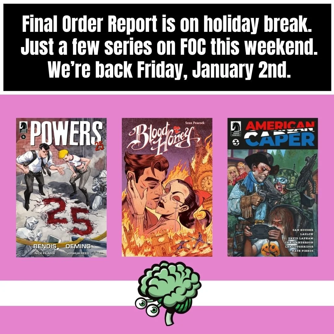 New Comics for Wednesday, December 31, 2025 — Green Brain Comics