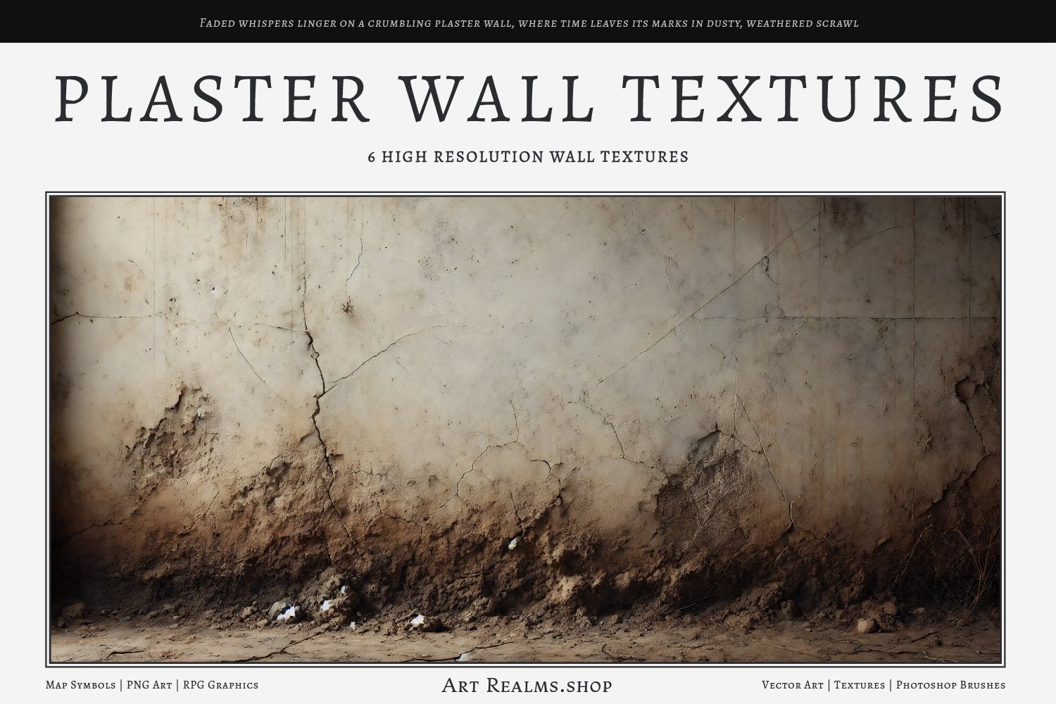 High-Resolution Plaster Wall Textures | 5K PNGs for Fantasy Maps & RPG ...