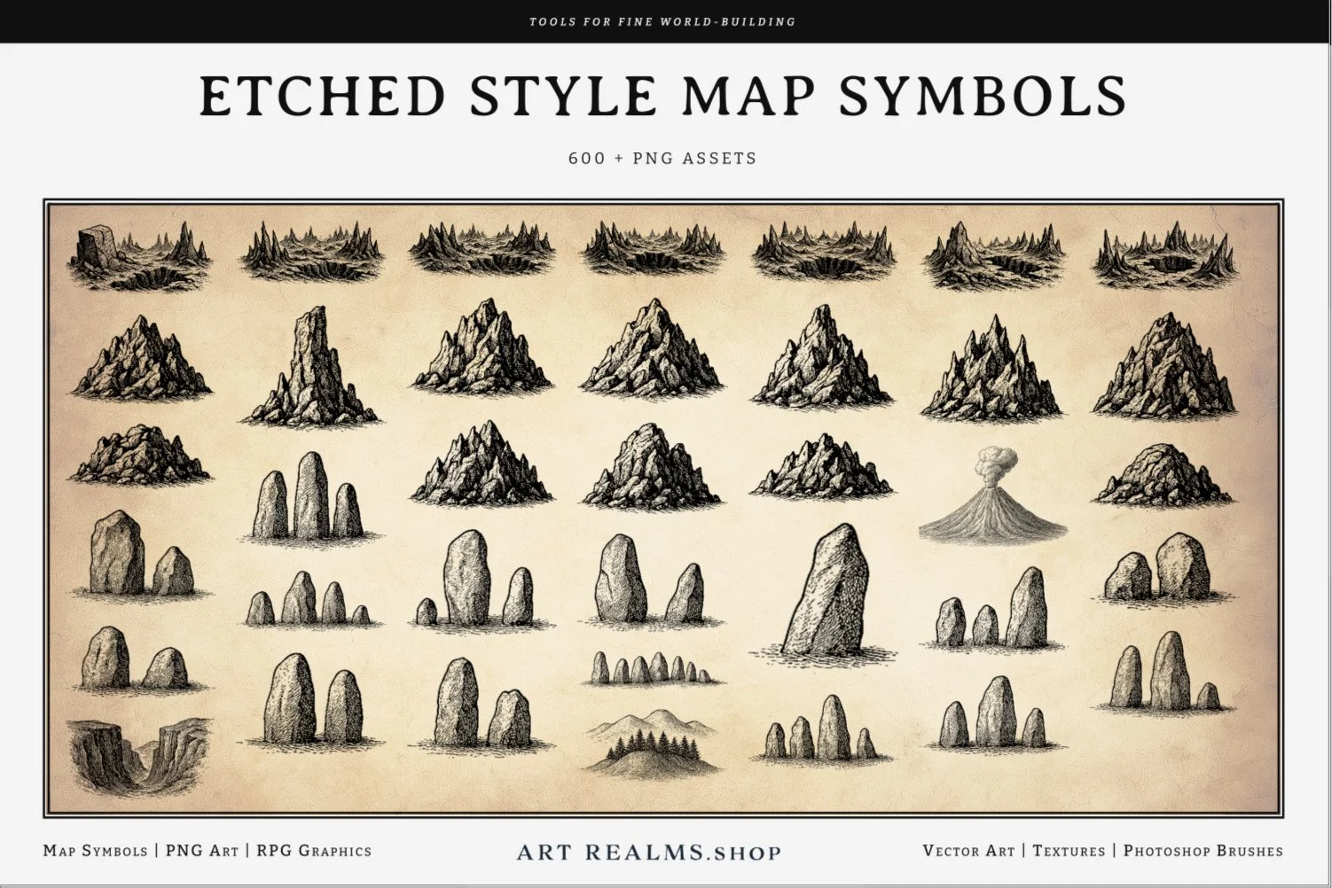 Fantasy Map Symbols 600+ Images Mega Set — Custom Fantasy Maps, RPG ...