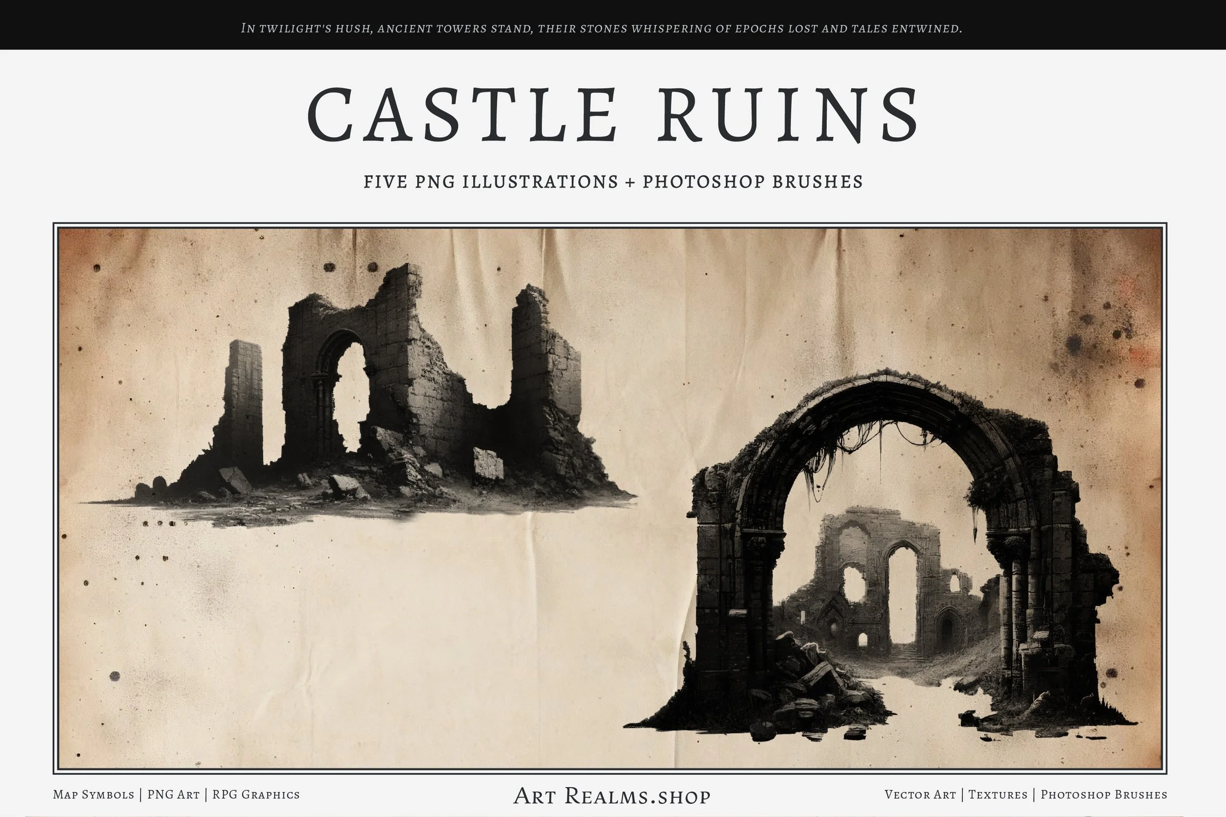 Color Fantasy Art Illustrations — Custom Fantasy Maps, RPG Symbols ...