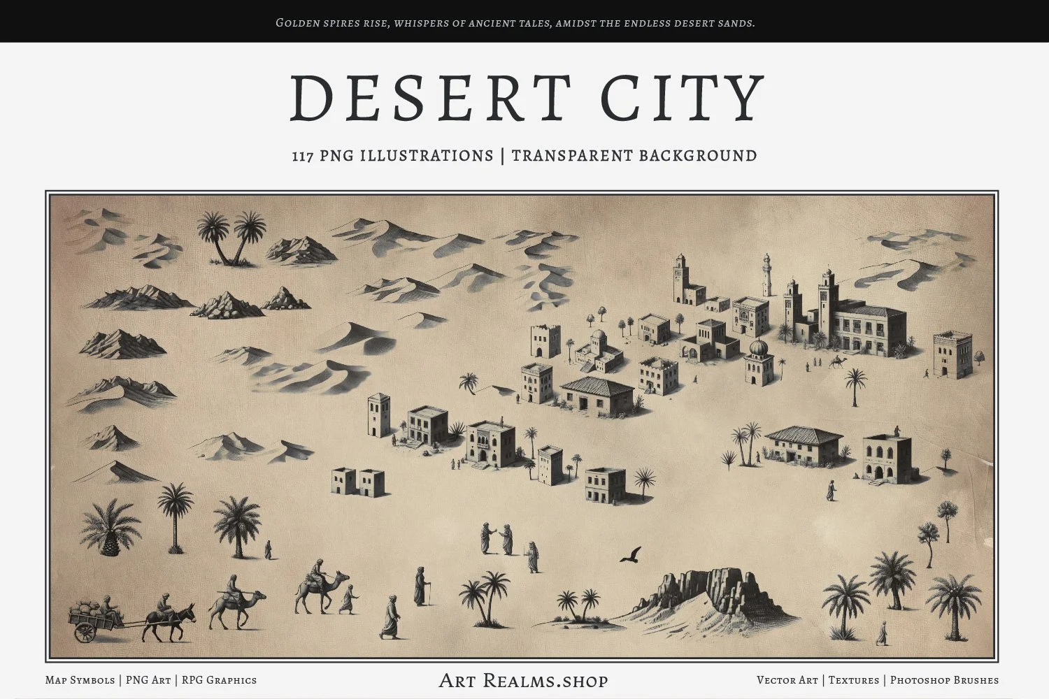 Where to get desert map assets for Wonderdraft, Inkarnate, Photoshop ...