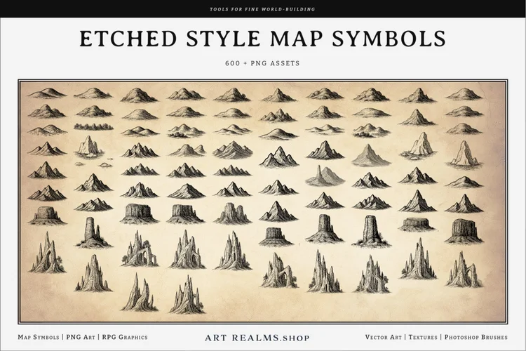 Map Symbols & Icons for RPG Maps & Books — Custom Fantasy Maps, RPG ...
