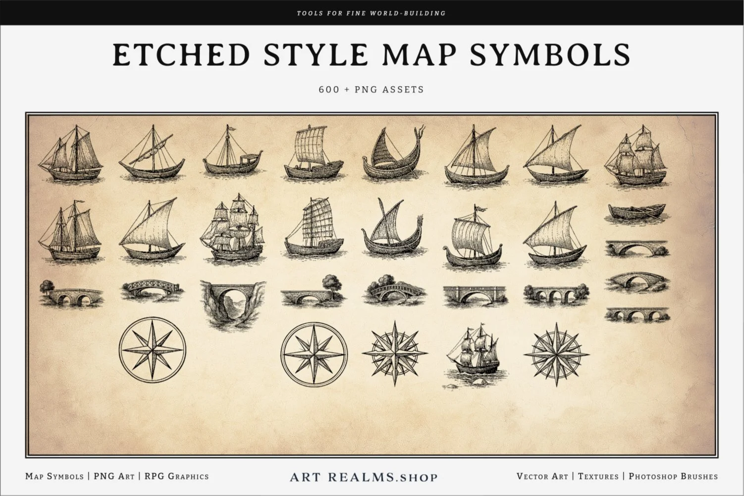 Fantasy Map Symbols 600+ Images Mega Set — Custom Fantasy Maps, RPG ...