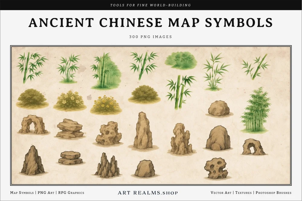 Mountainscape PNG Art, 20 PNG Illustrations — Custom Fantasy Maps, RPG ...