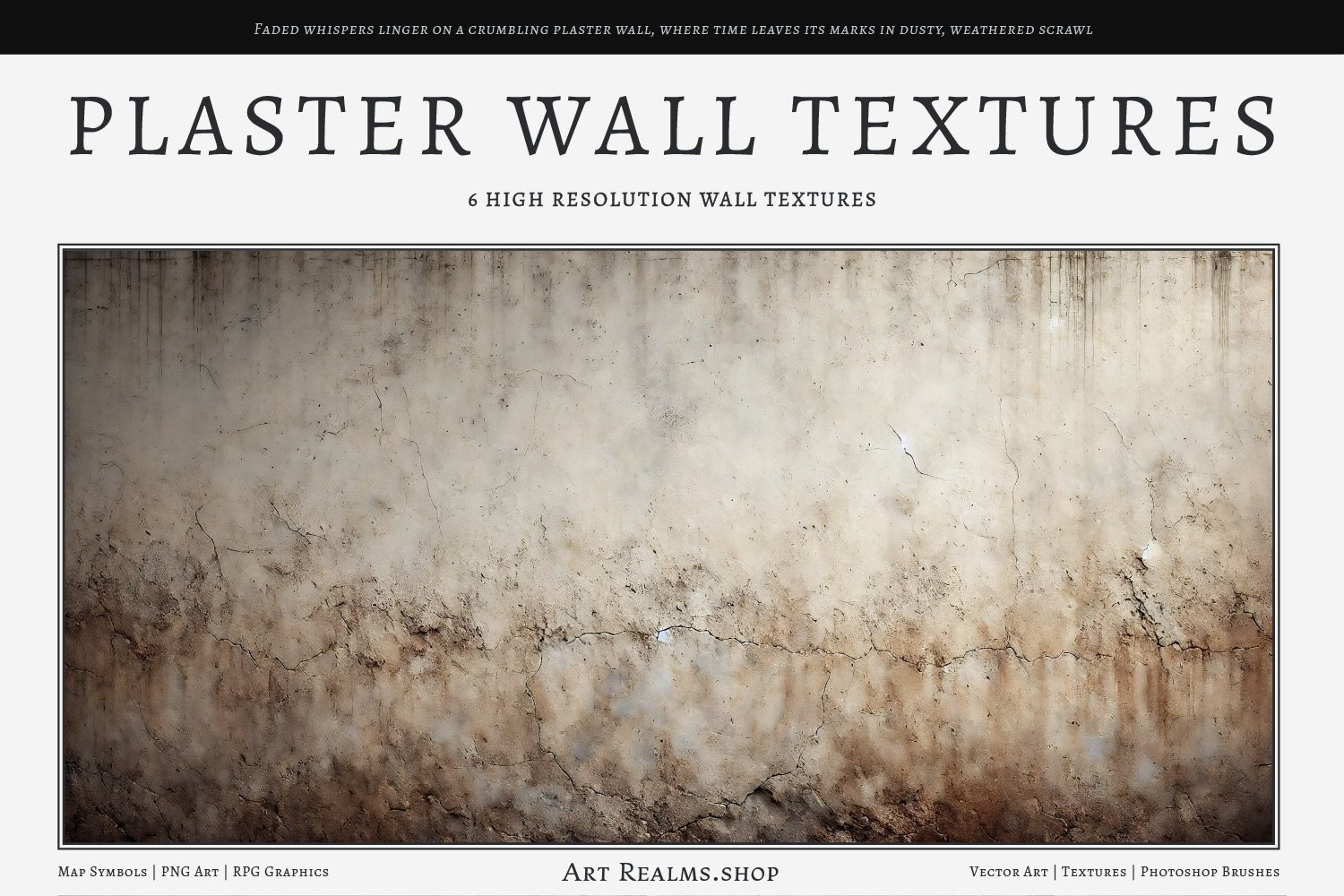 High-Resolution Plaster Wall Textures | 5K PNGs for Fantasy Maps & RPG ...