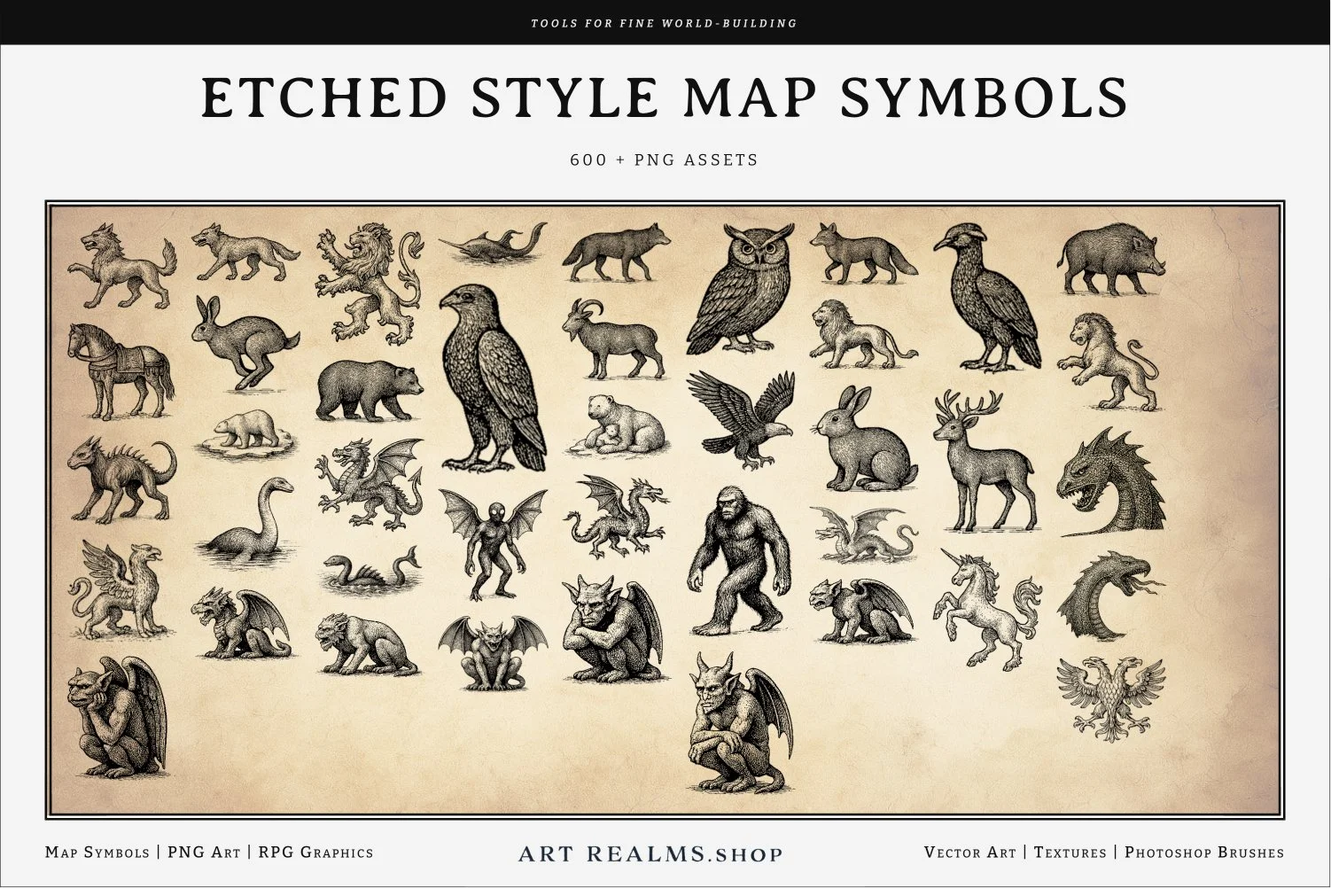 Fantasy Map Symbols 600+ Images Mega Set — Custom Fantasy Maps, RPG ...