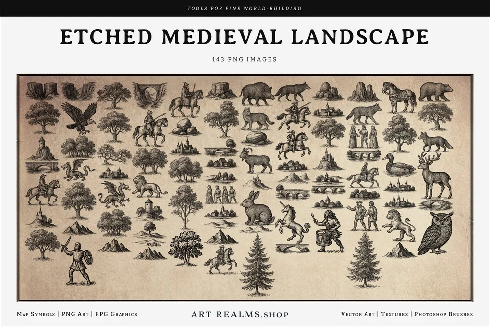 Map Symbols & Icons for RPG Maps & Books — Custom Fantasy Maps, RPG ...