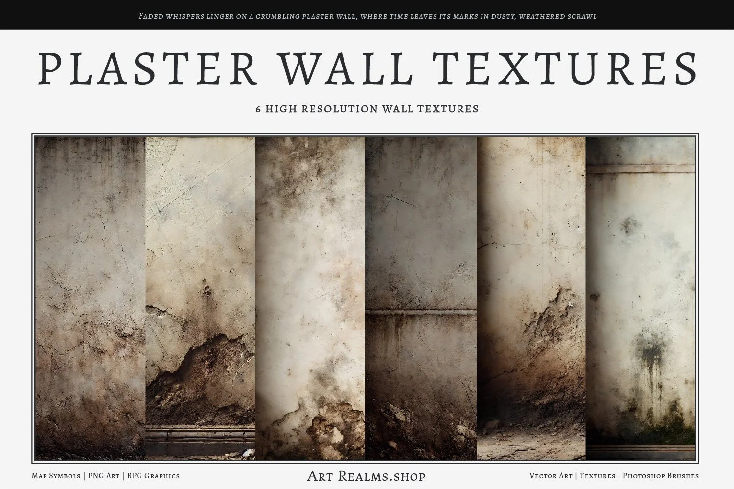 High-Resolution Plaster Wall Textures | 5K PNGs for Fantasy Maps & RPG ...