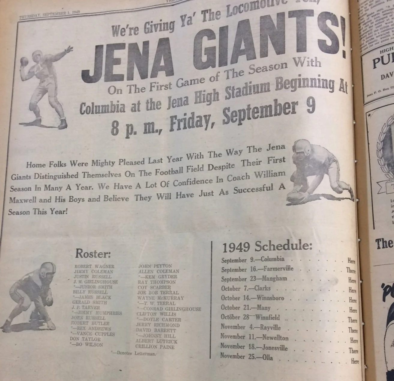 Results by Opponent — Jena Giants Football
