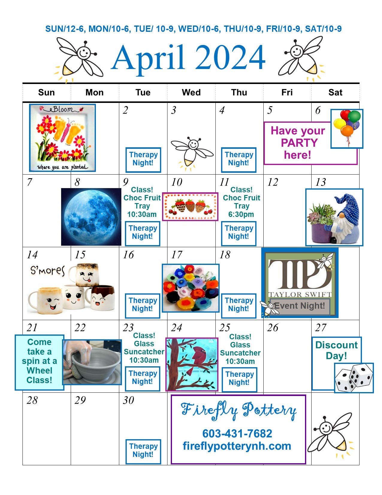 Calendar — Firefly Pottery