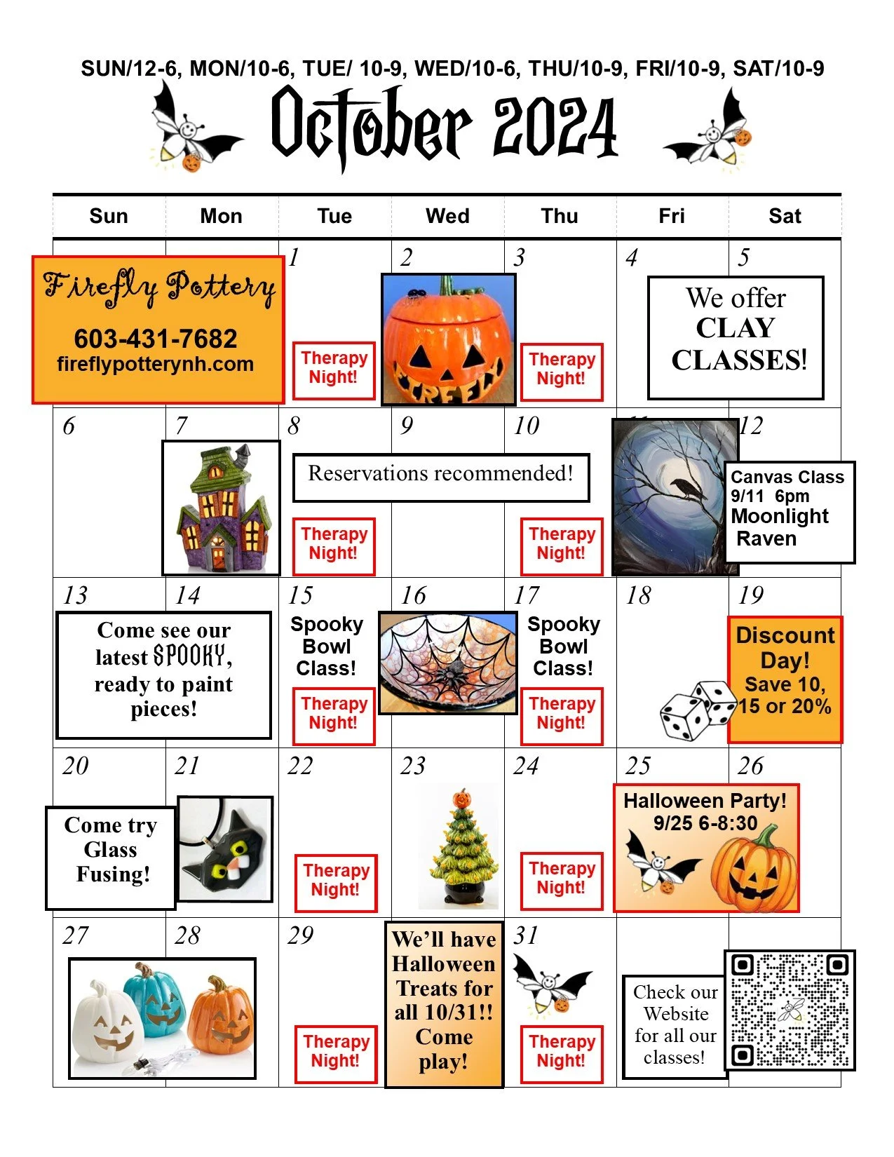 Calendar — Firefly Pottery