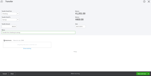How To Transfer Funds in QuickBooks Online
