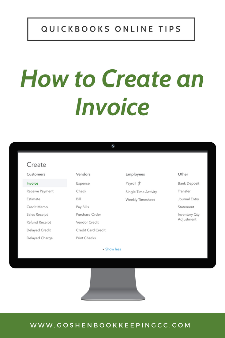 How to Create an Invoice in QuickBooks Online
