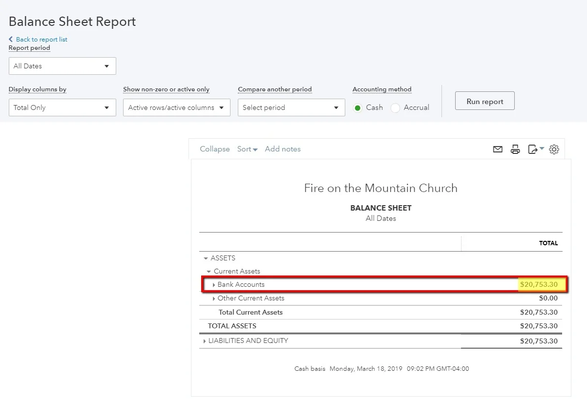 How to Create a Church Fund Balance Report in QuickBooks Online