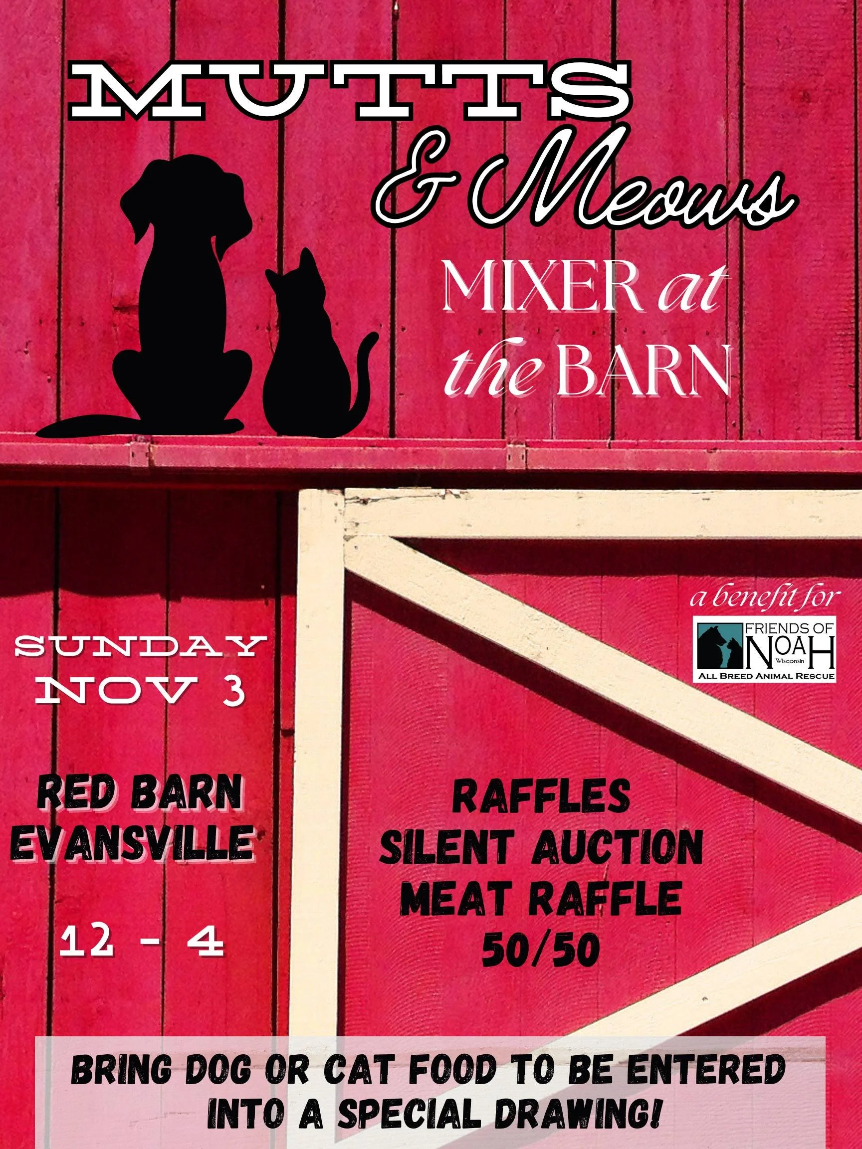 11/3, Mutts & Meows Mixer at the Barn — Friends of Noah