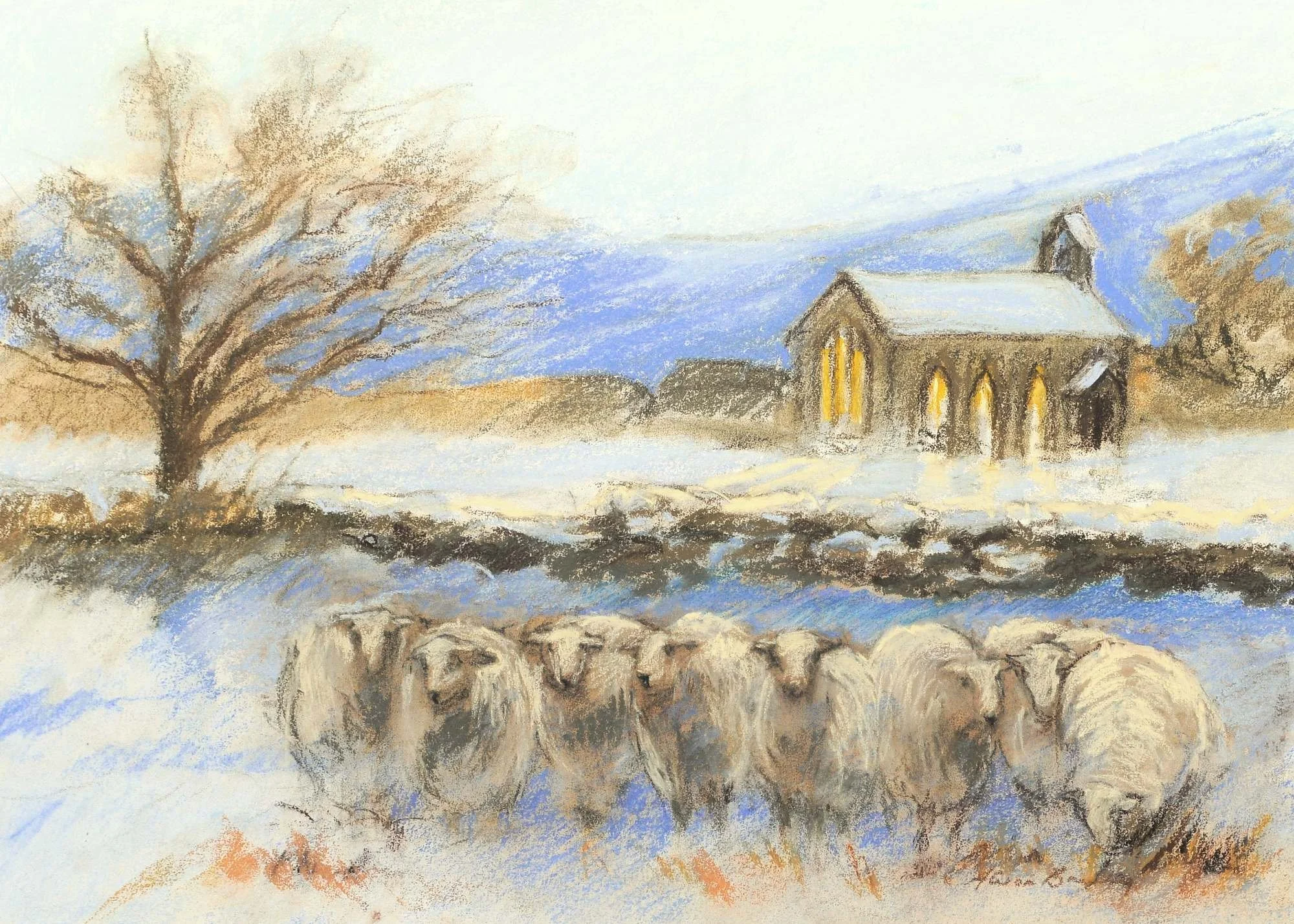 Ceramic Mug - Sheep, Christmas Eve — Alison Bradley Gallery