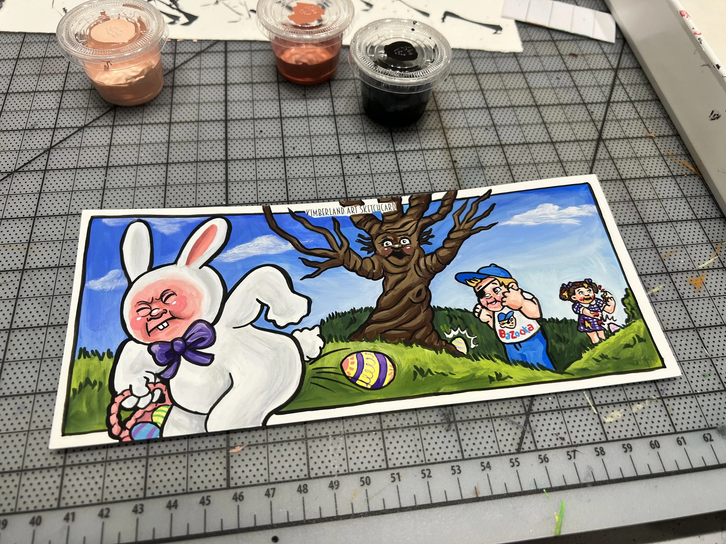 Hoppy Easter GPK Bunny (Framed) — Kimberland Art