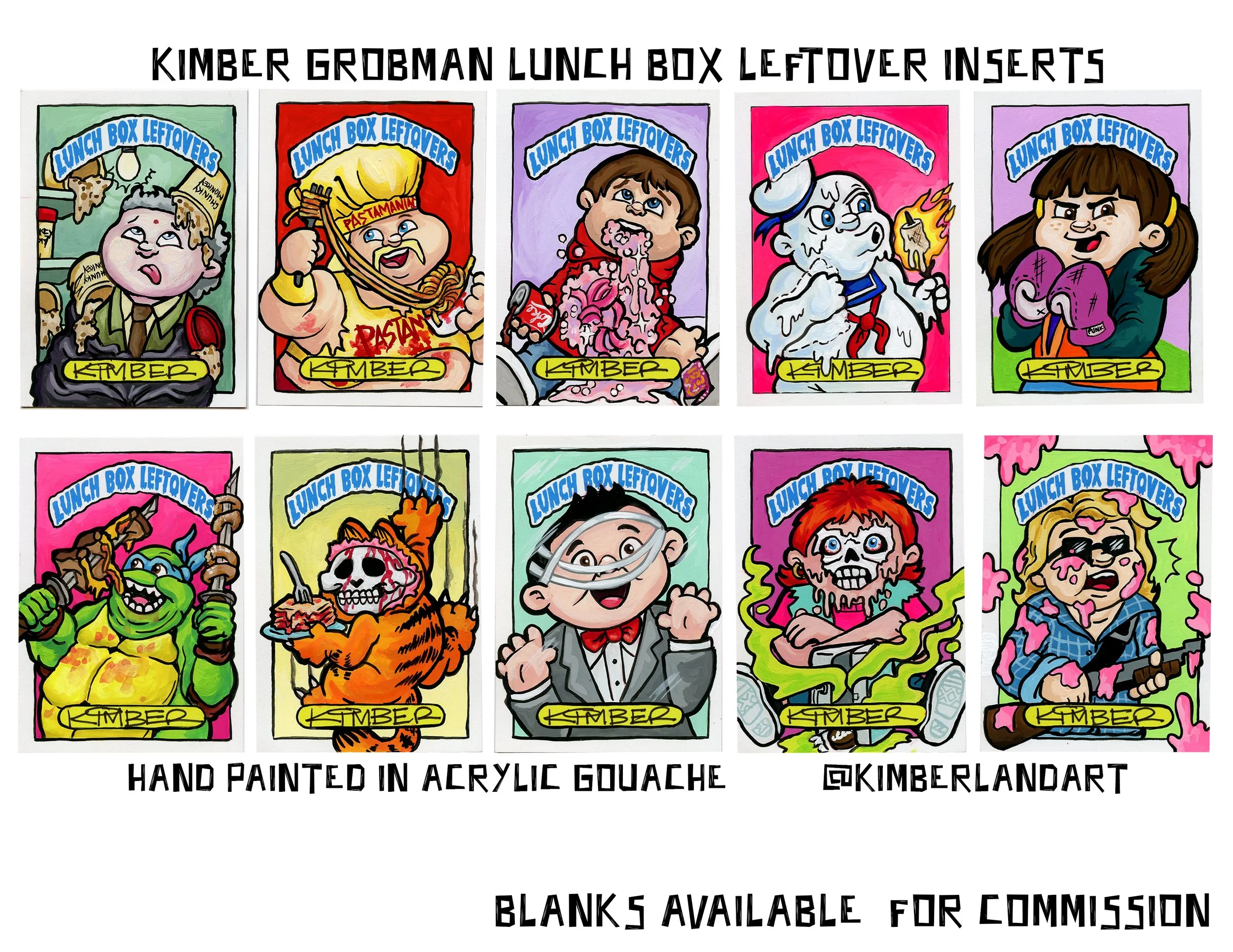 Lunch Box Leftovers Sketch cards — Kimberland Art