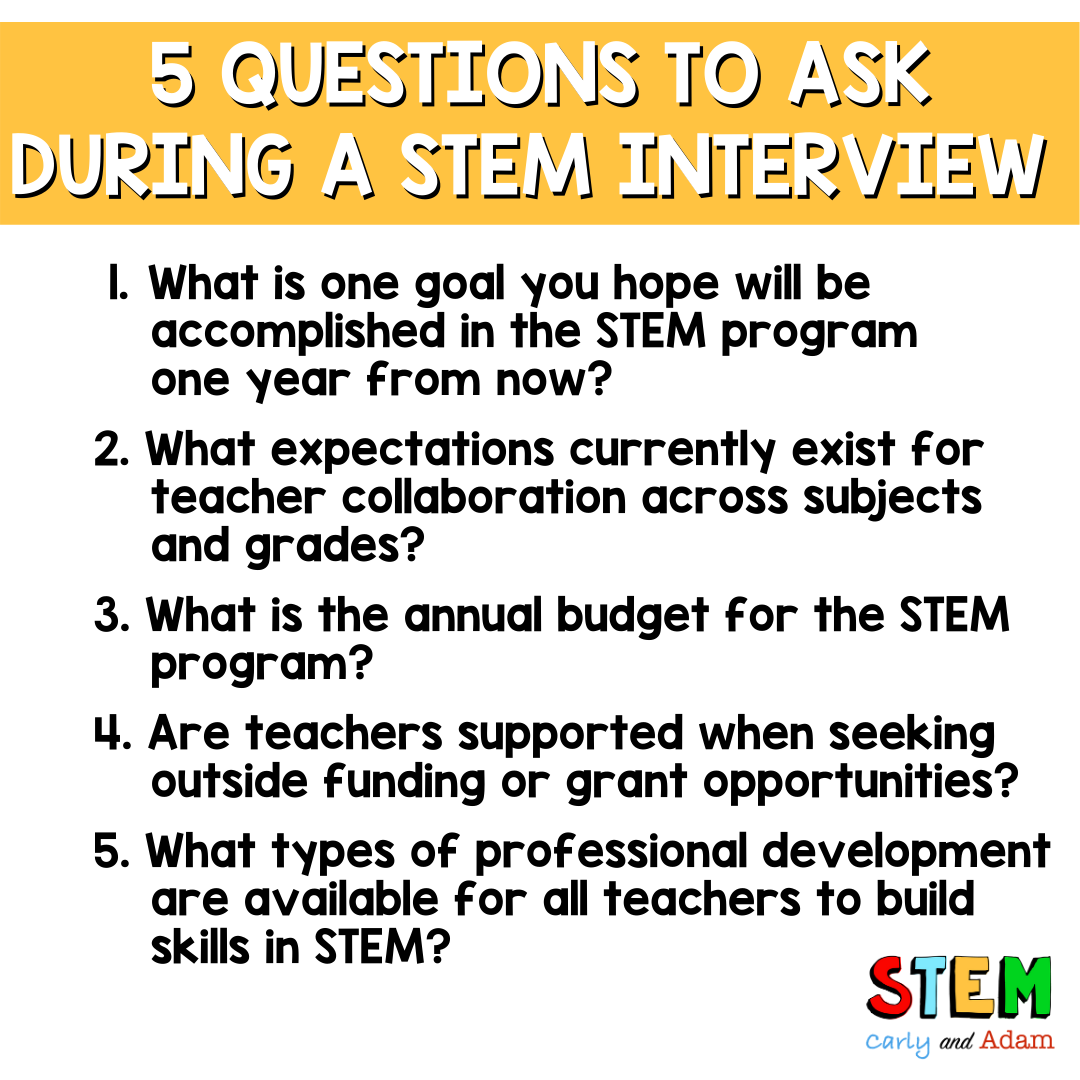 STEM Teacher Interview Questions And Answers Carly And Adam STEM Teacher Interview Questions And Answers Carly And Adam