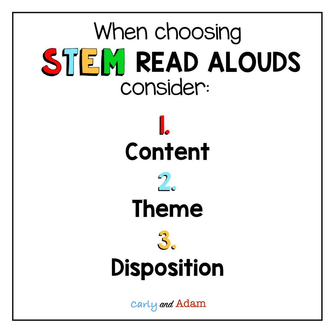 4 Things to Consider When Choosing a STEM Read Aloud — Carly and Adam