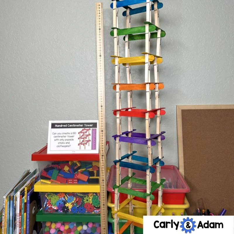 100th Day of School STEM Centers — Carly and Adam