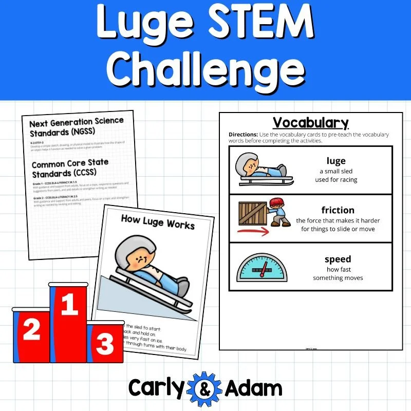 How to Plan a Luge Winter Olympic Games STEM Challenge in Your ...