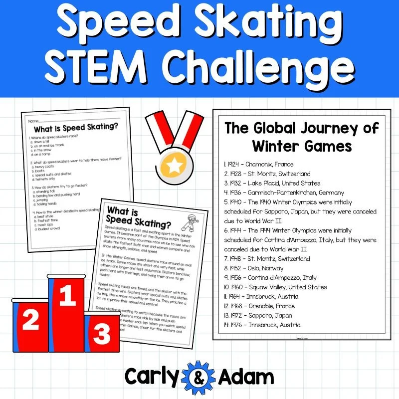 Speed Skating Winter Olympic Games STEM Challenge (K–2): Engineering ...