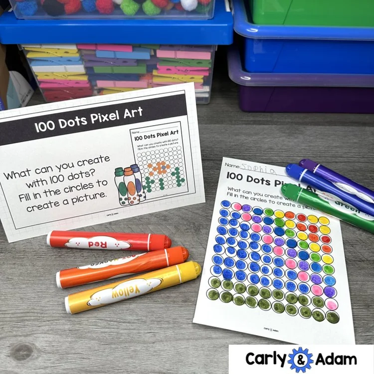 100th Day of School STEM Centers — Carly and Adam