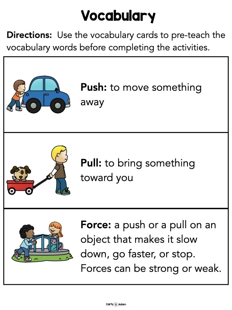 3 Tips for Teaching Force and Motion to Kindergarten Students: A Carly ...