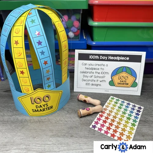100th Day of School STEM Centers — Carly and Adam