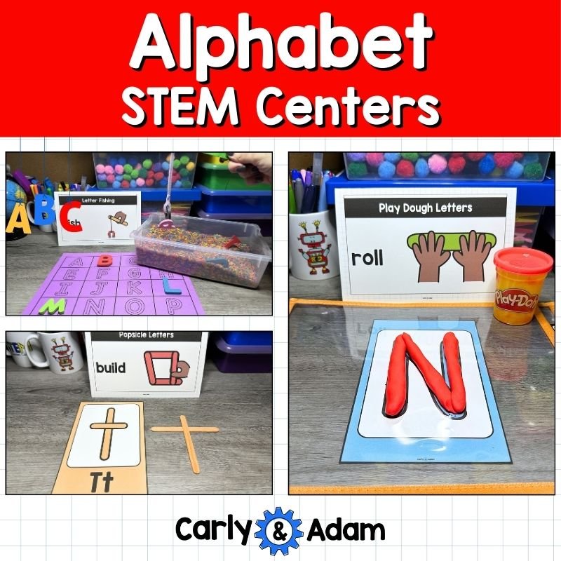 8 Alphabet STEM Centers for Preschool — Carly and Adam