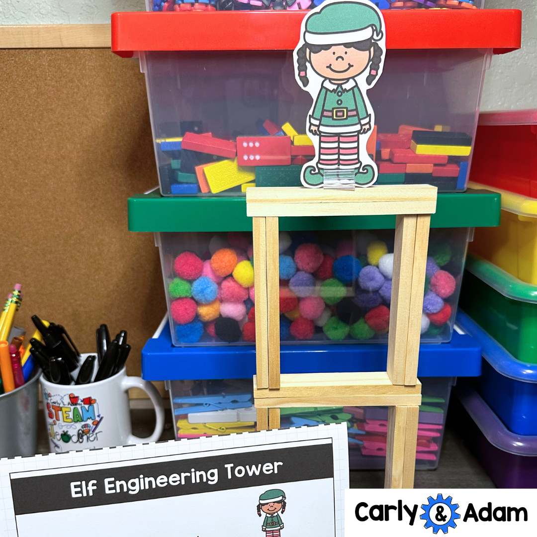 Elf Tower STEM Activity and Challenge — Carly and Adam