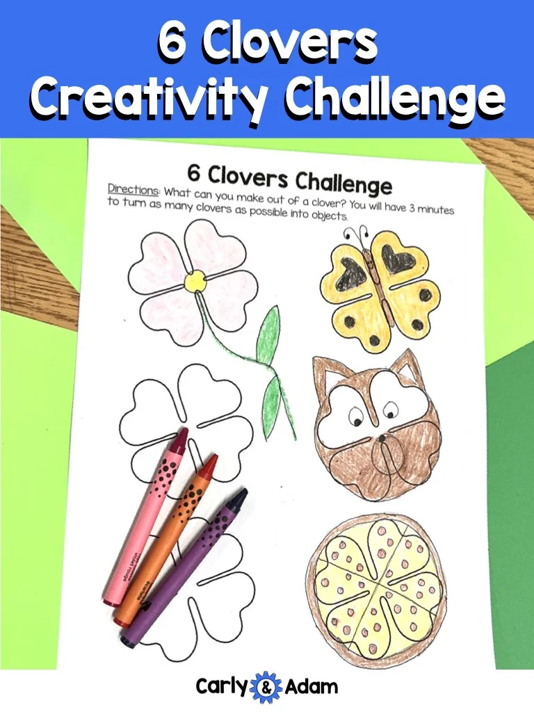 6 Clovers St. Patricks Day FREE Creativity Activity for Kids — Carly ...