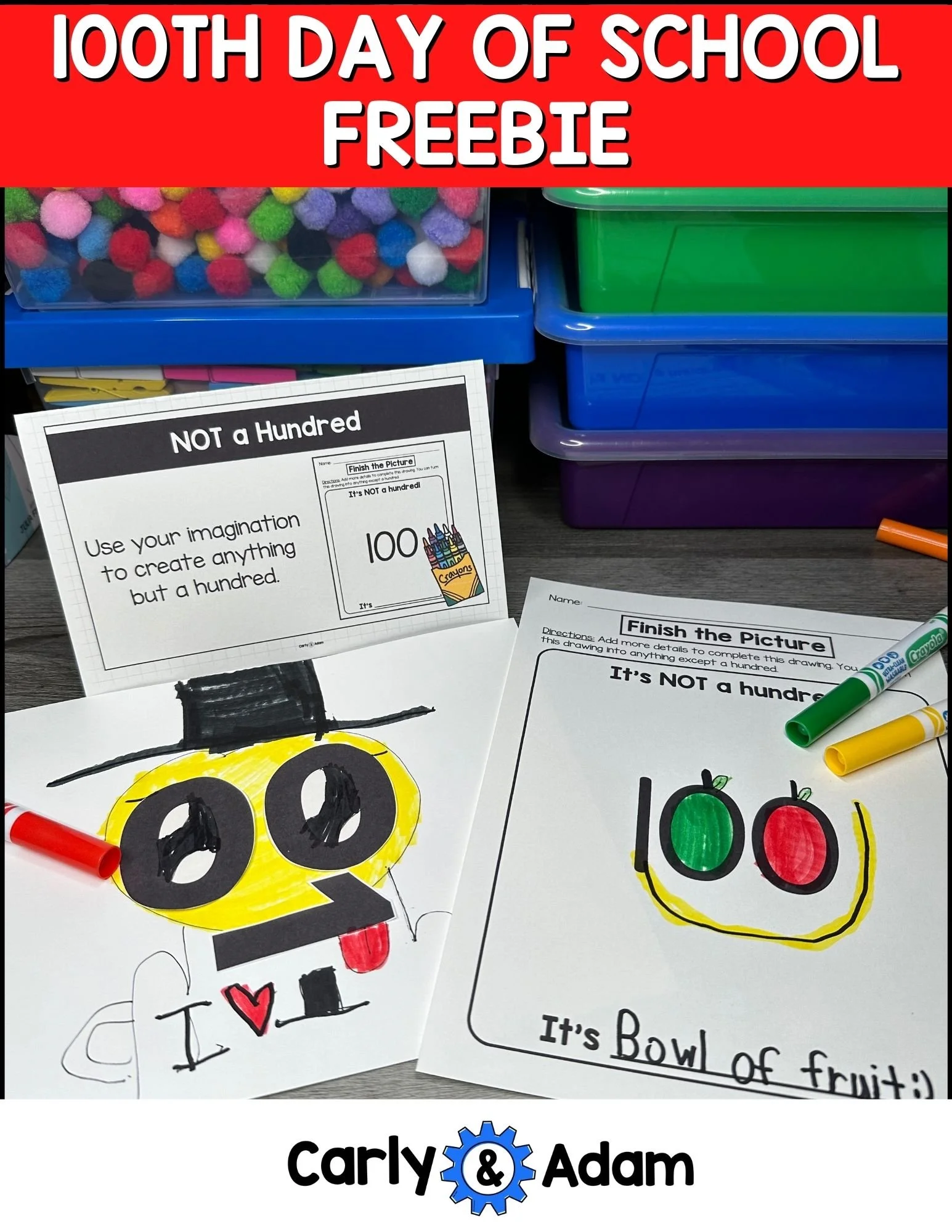 FREE 100th Day of School Activity for Kids — Carly and Adam