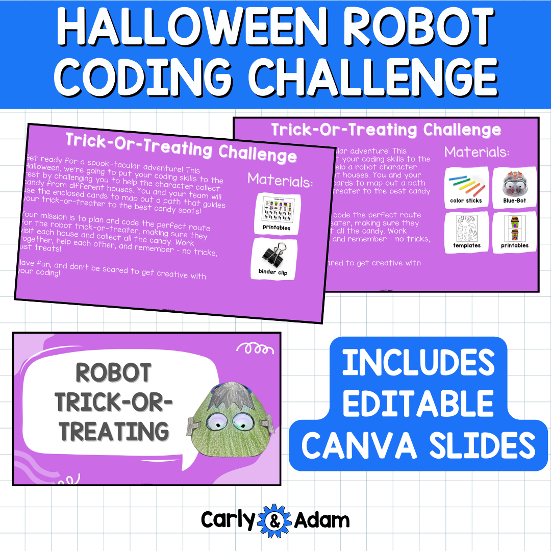 Halloween Coding Activity Robot Trick or Treating — Carly and Adam