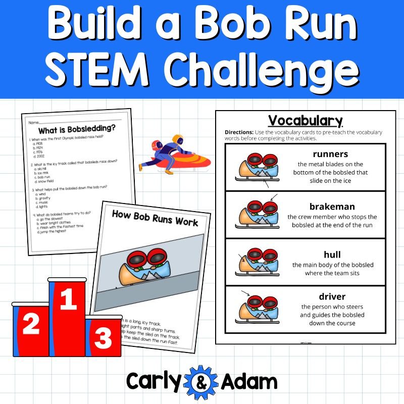 Bob Run Design STEM Challenge (K–2): Winter Olympics Engineering in ...
