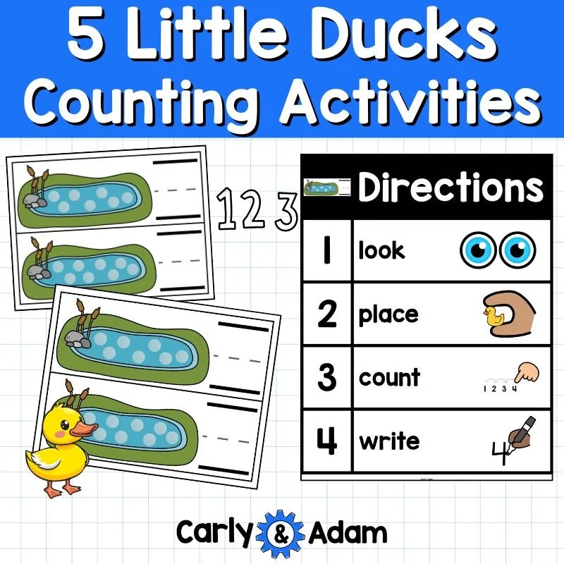 Preschool Counting Activities for Spring: Printable Ducks & Frogs ...
