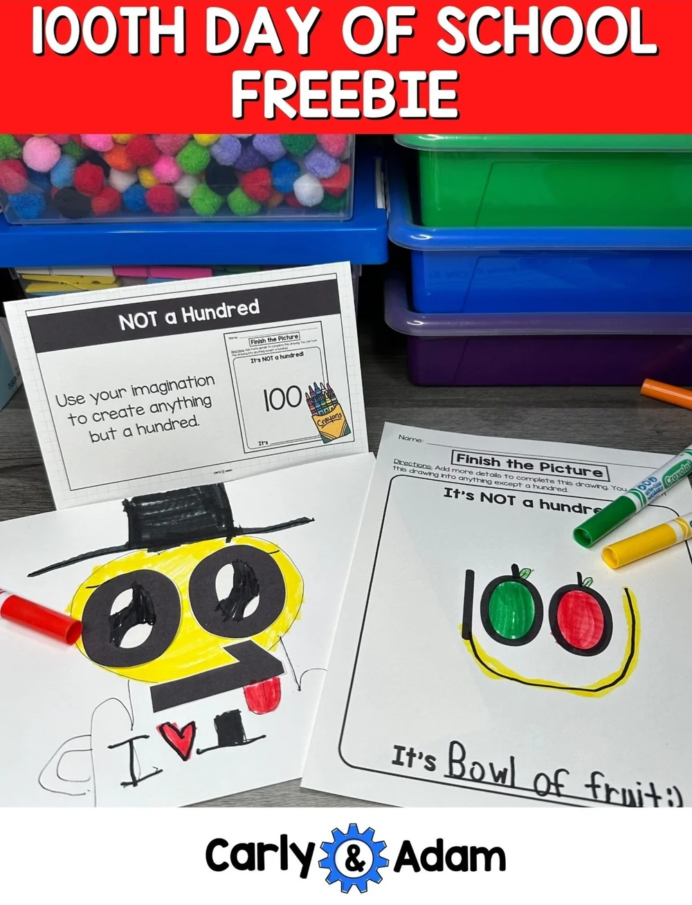 FREE 100th Day of School Activity for Kids — Carly and Adam