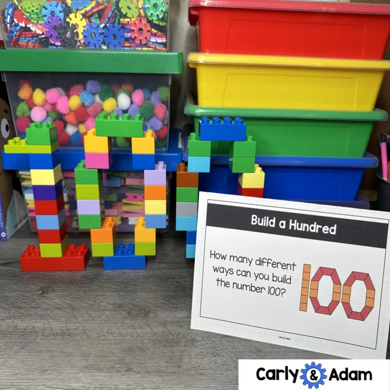 100th Day of School STEM Centers — Carly and Adam