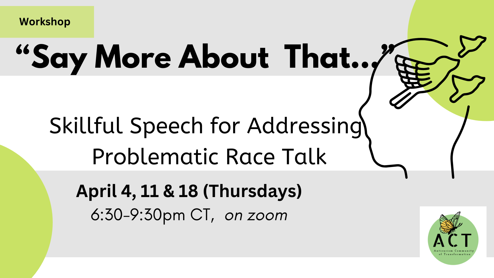 Sleight of Mouth Workshop — Antiracism Study Dialogue Circles