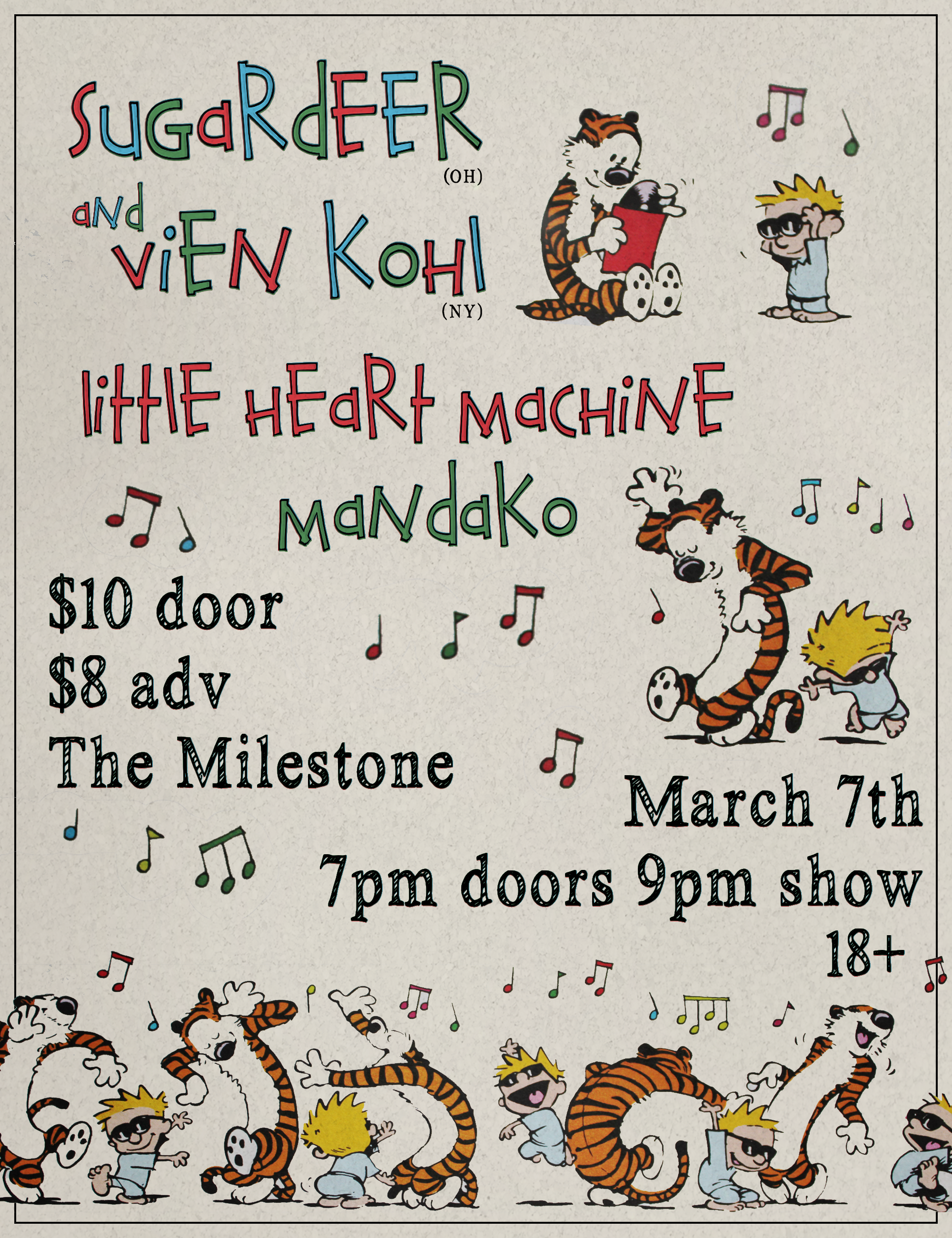LITTLE HEART MACHINE w/ SUGARDEER, VIEN KOHL & MANDAKO — The Milestone Club